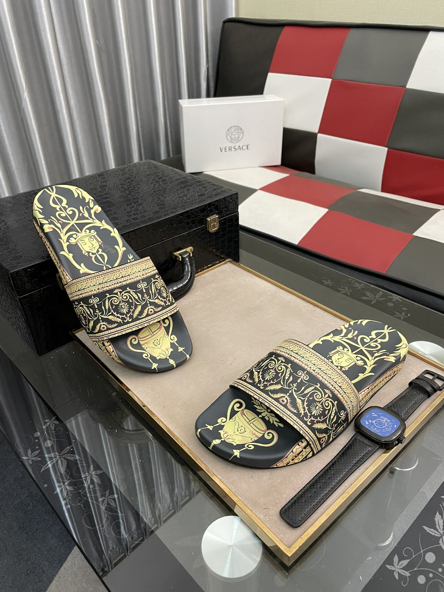 Replica Versace Slippers For Men #1070052, $52.00 USD, [ITEM#1070052 ...